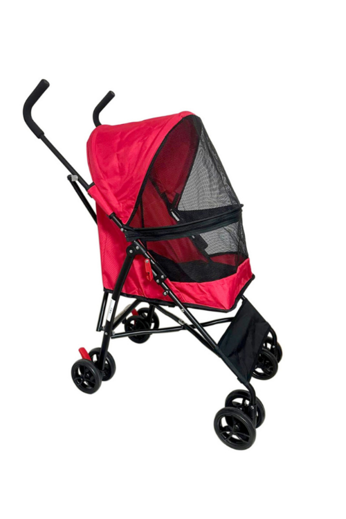 EWOX Katlanabilir Evcil Hayvan Arabası Kırmızı – 15 kg Taşıma ...