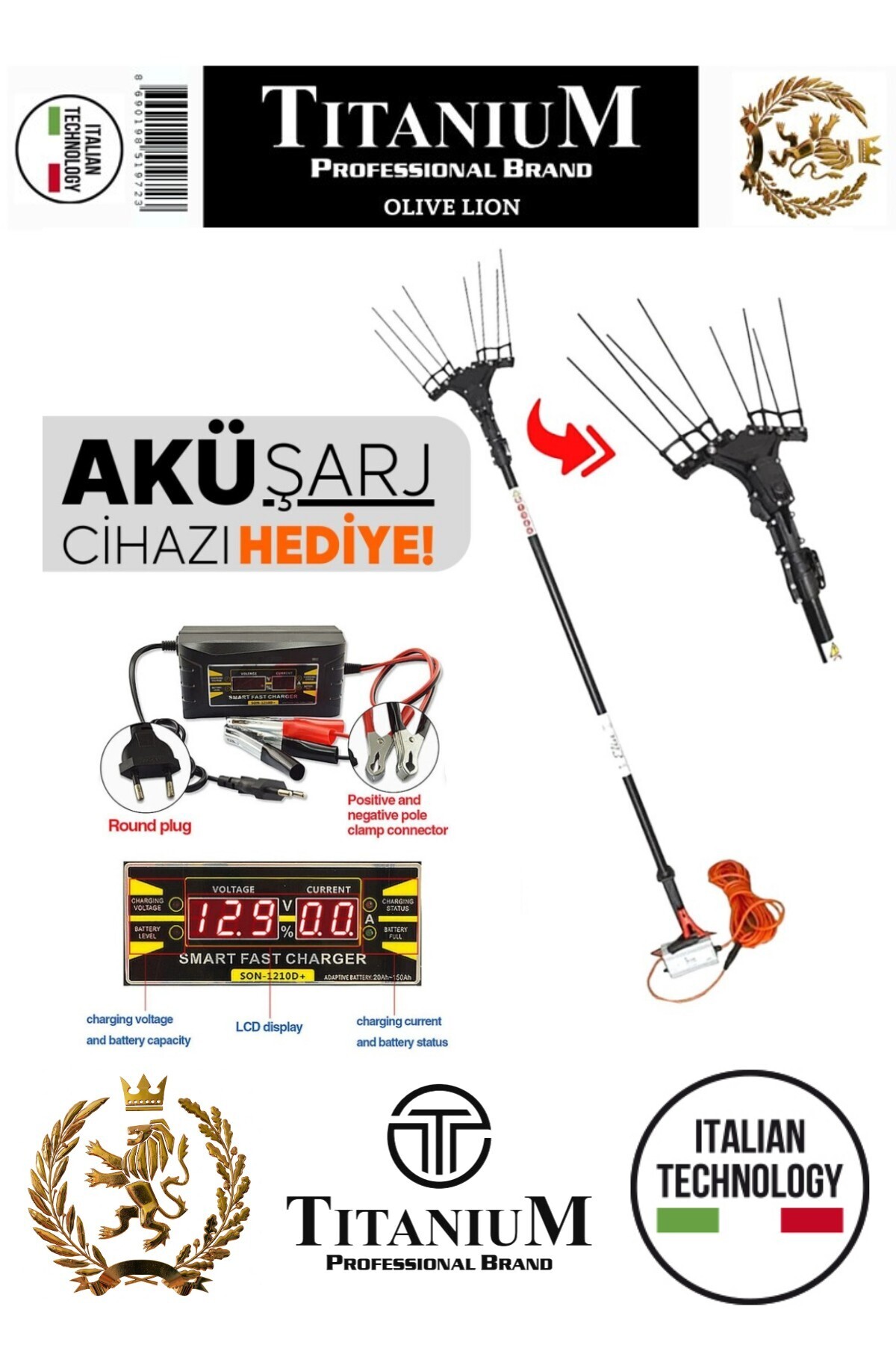 Titanium Professional Brand Titanium Olive Lion Plus Akülü Zeytin Hasat ...