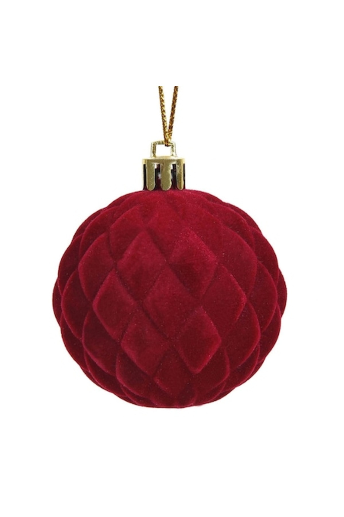 SHOPIENS Glob de Crăciun Jumbo din Catifea Vișinie, Model cu Diamante ...