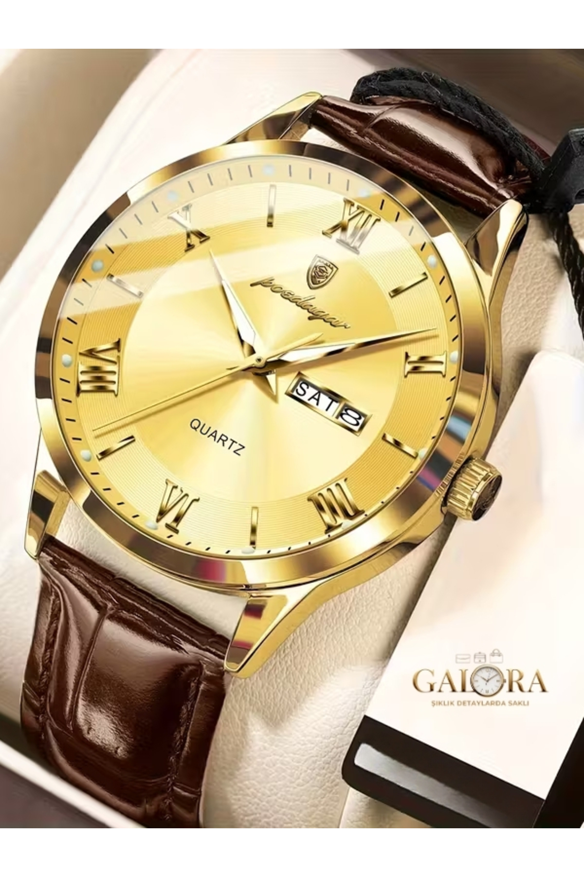 GALORA Premium Lüks Erkek Saati – Dairesel Kadranlı, Tarih ve Haftalık ...