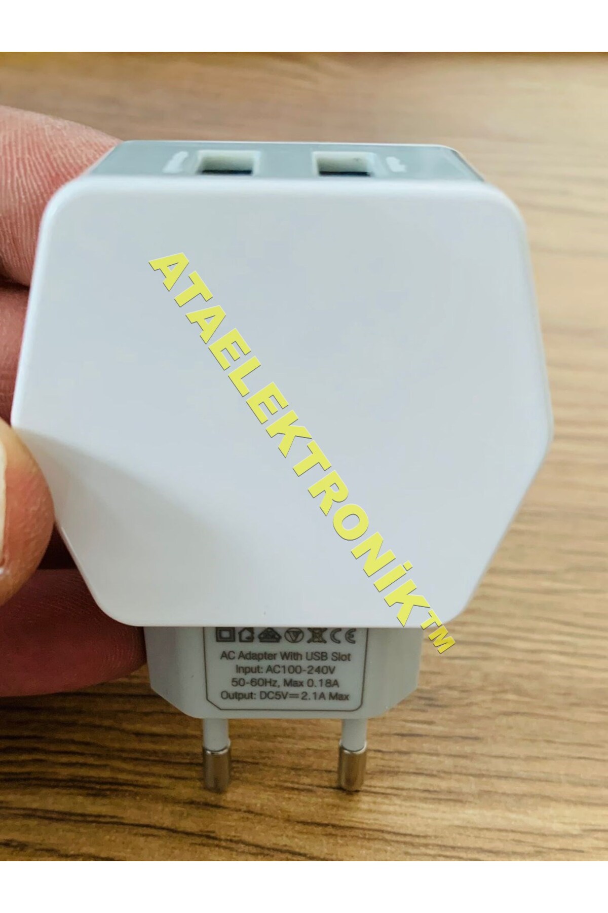 ATAELEKTRONİK 5 volt 2.1 AMPER DUAL ÇİFT USB ŞARJ BAŞLIĞI APPLE IPHONE ...