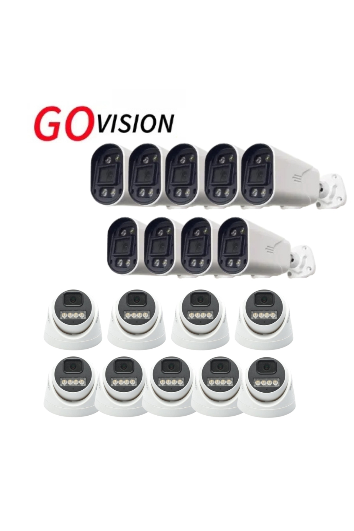 Go Vision 18 Adet 2MP AHD Güvenlik Kamerası – Full HD, Gece Görüşlü ...