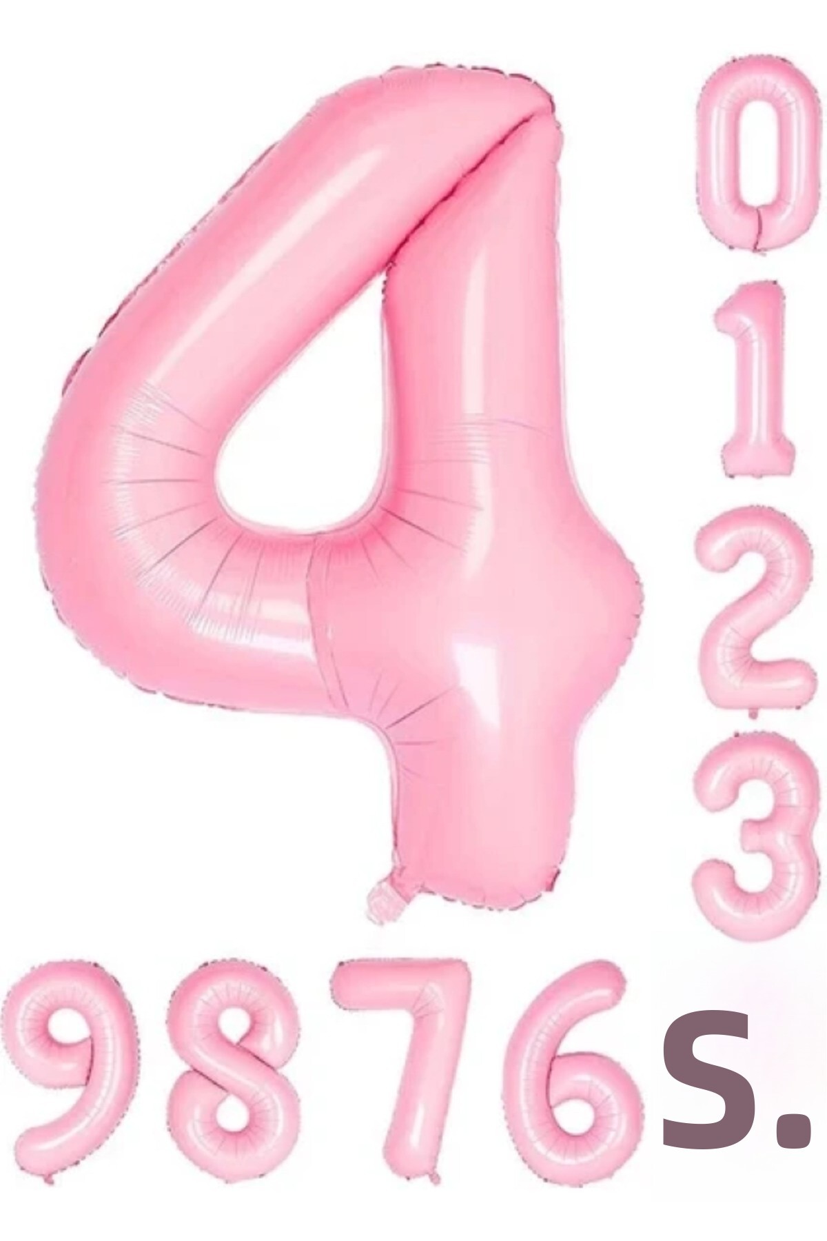 BALON DİYARI 4 Years Old Pink Foil Balloon 34 Inch 76-82 cm- Trendyol