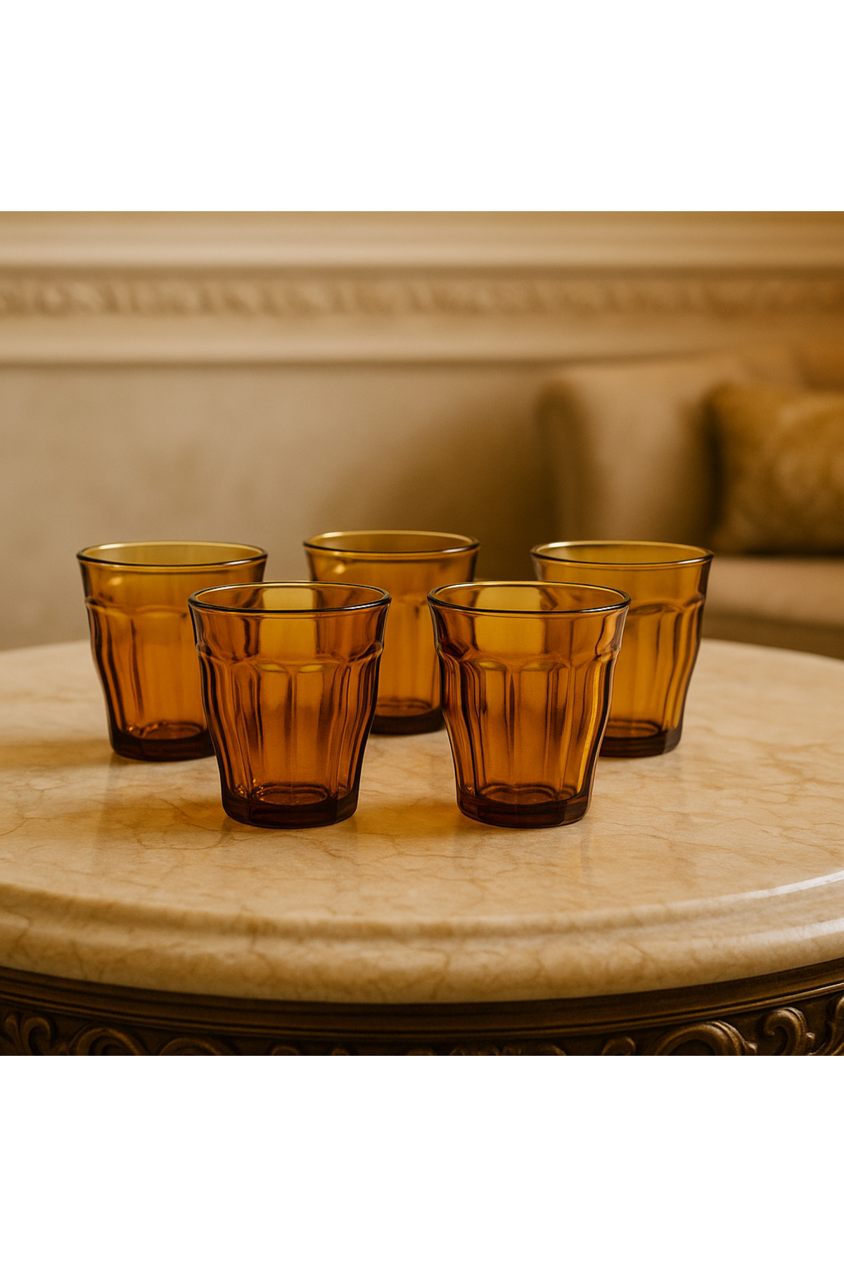 Duralex A set of 6 French-made tea cups, size 250 ml, multi-use anti ...
