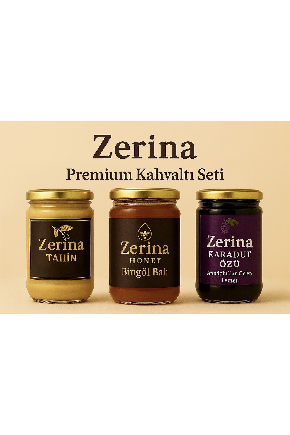 Zerina Doğal Ürünler Zerina Premium Kahvaltı Seti(Tahin 850Gr+Bingöl ...