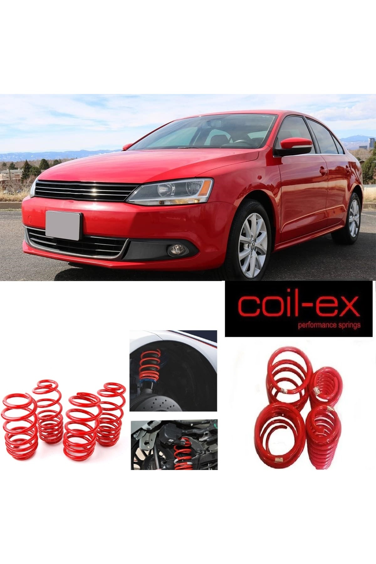 X POWER TUNİNG VW JETTA 2011-2017 MK6 COİL-EX 4.5 CM HELEZON SPOR YAY ...