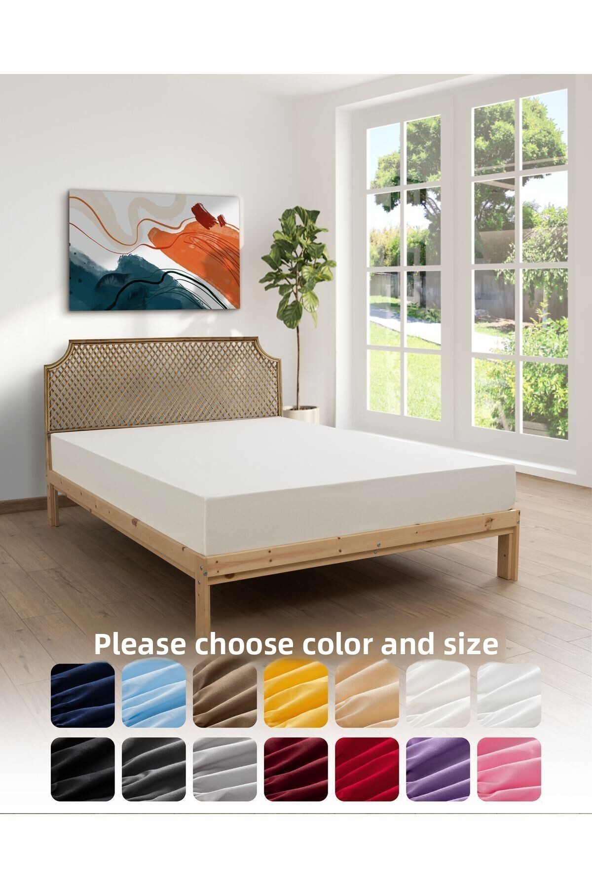 MODELHOME Cearșaf de pat elastic pentru o singură persoană/dublă ...