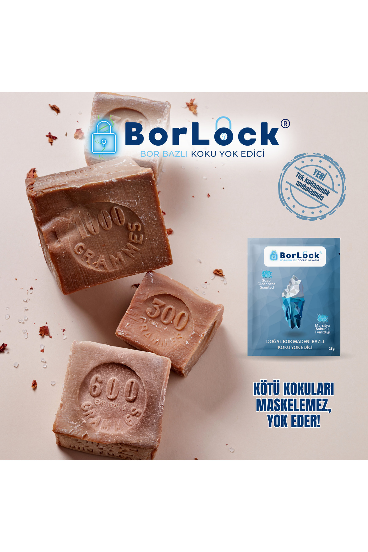 Borlock Sabun Temizliği Kokulu Koku Giderici 25g x 15 Adet - Fiyatı ...