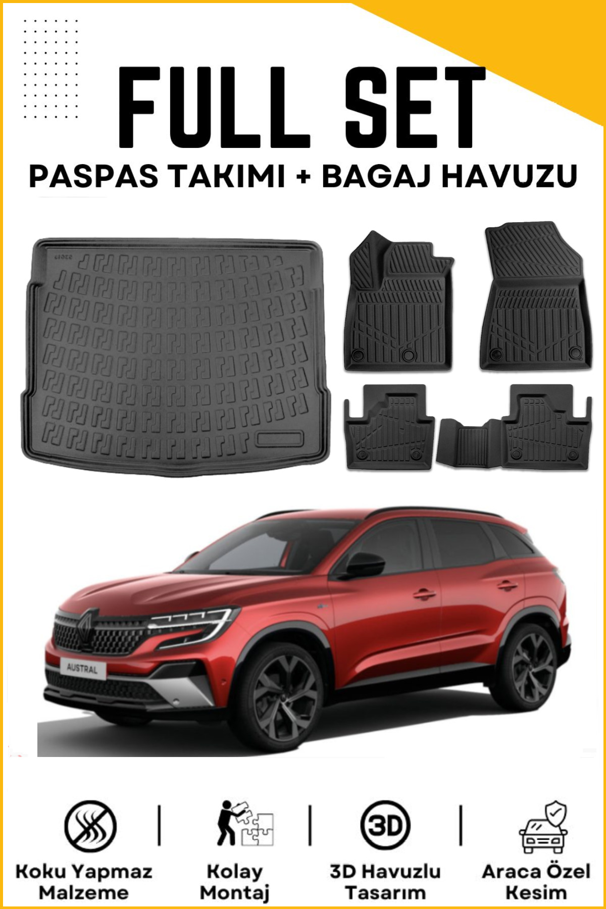 ko kaliteoto Renault Austral 2025 Full Hybrıd Model Birebir Uyumlu ...