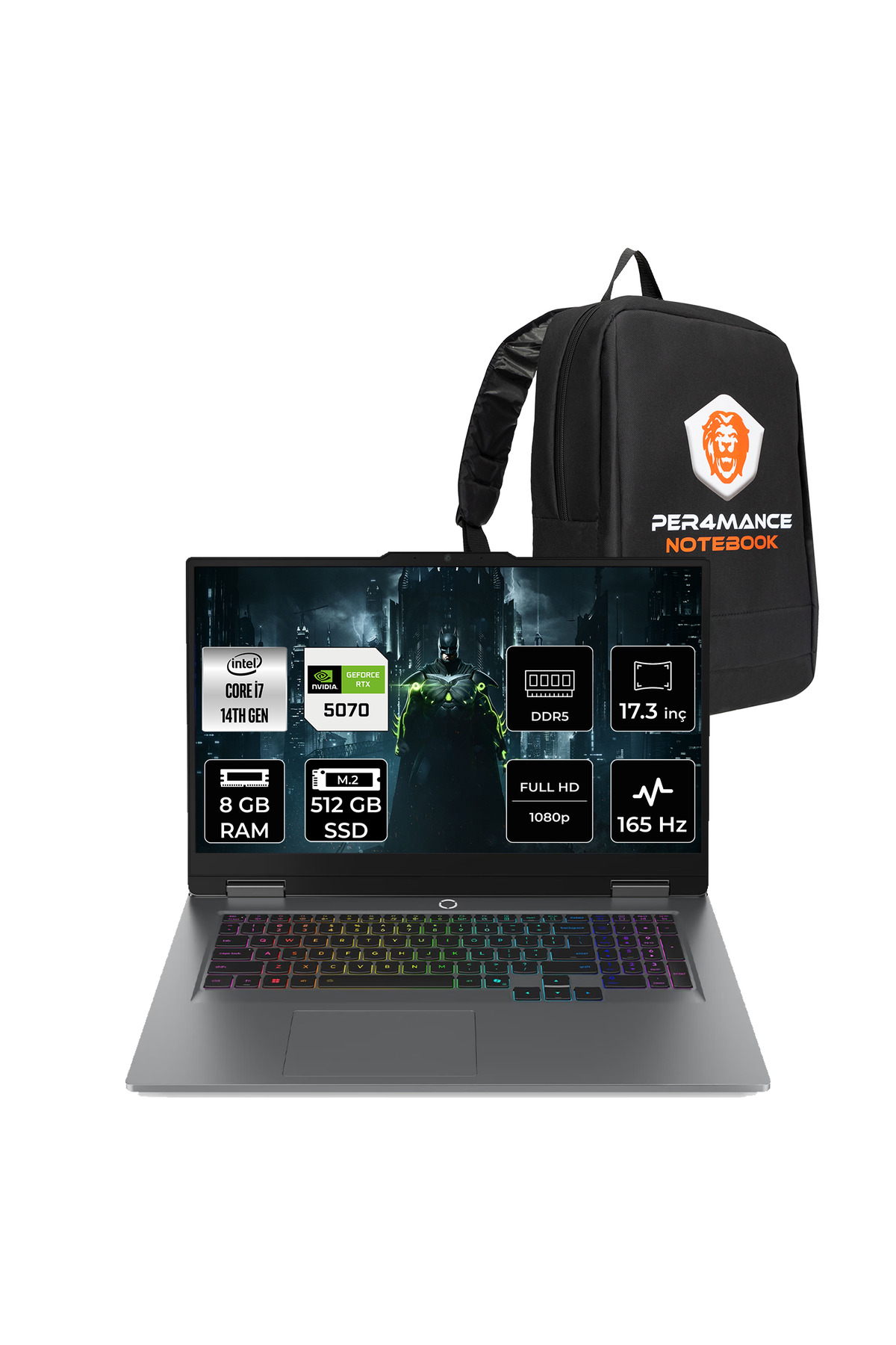 LENOVO LOQ i7-14700HX 8GB 512GB SSD RTX5070/8GB 115W FHD 17.3" FDOS ...