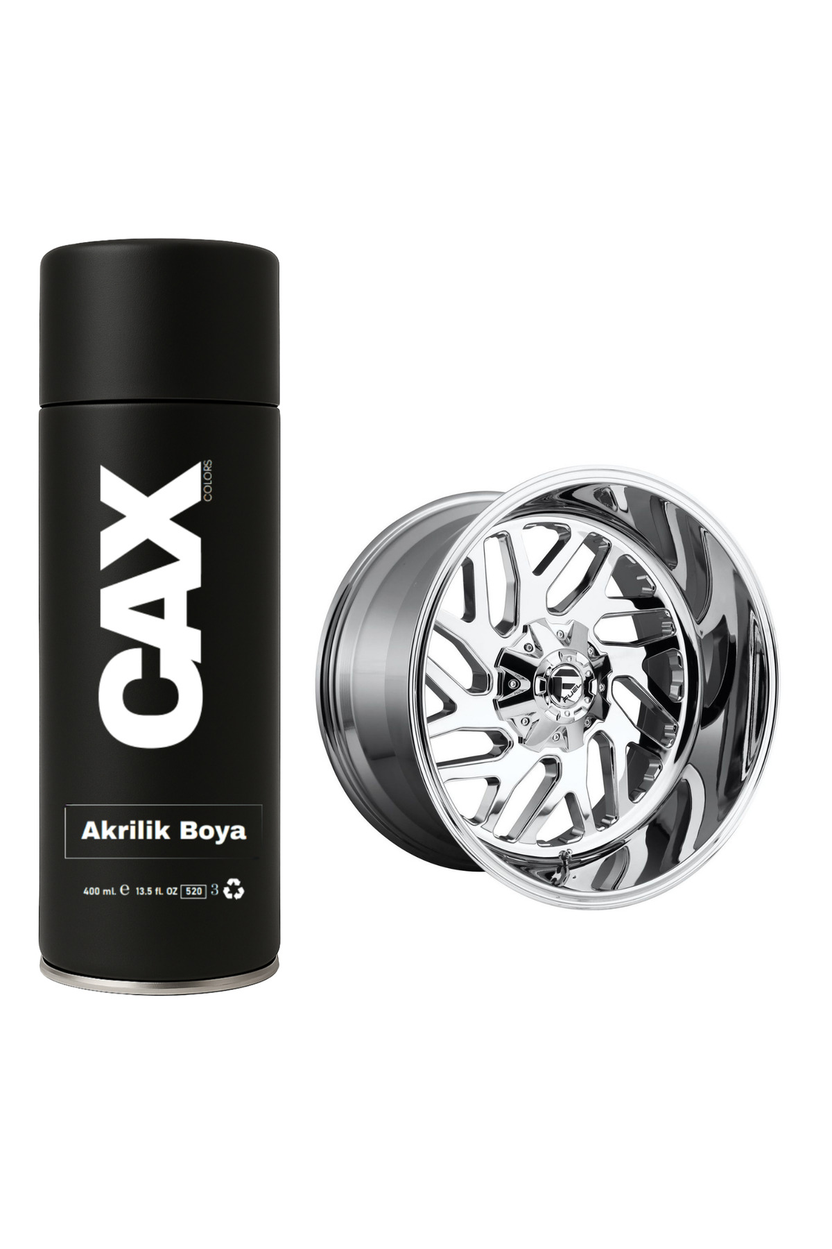 caxcolors KROM EFEKT ARABA JANT SPREY AKRİLİK ÖZEL YAPIM SPREY BOYA 400 ...