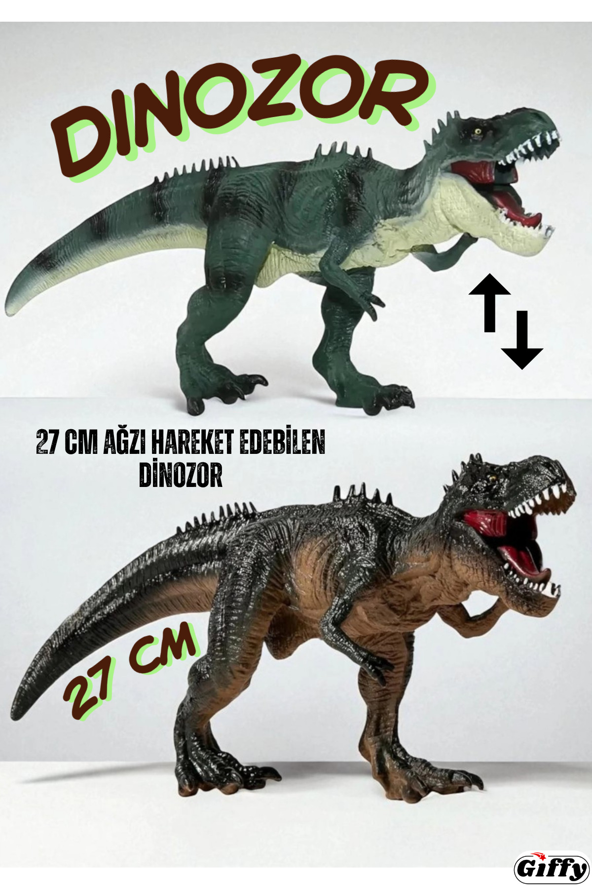 giffy Oyuncak Figür Dinozor Kırılmaz Oyuncak 27 Cm Ağız Açma Kapama ...