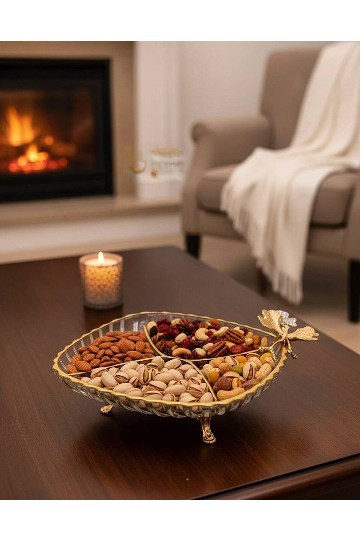 Niyara home Bölmeli cam sunum tabagi - Fiyatı, Yorumları