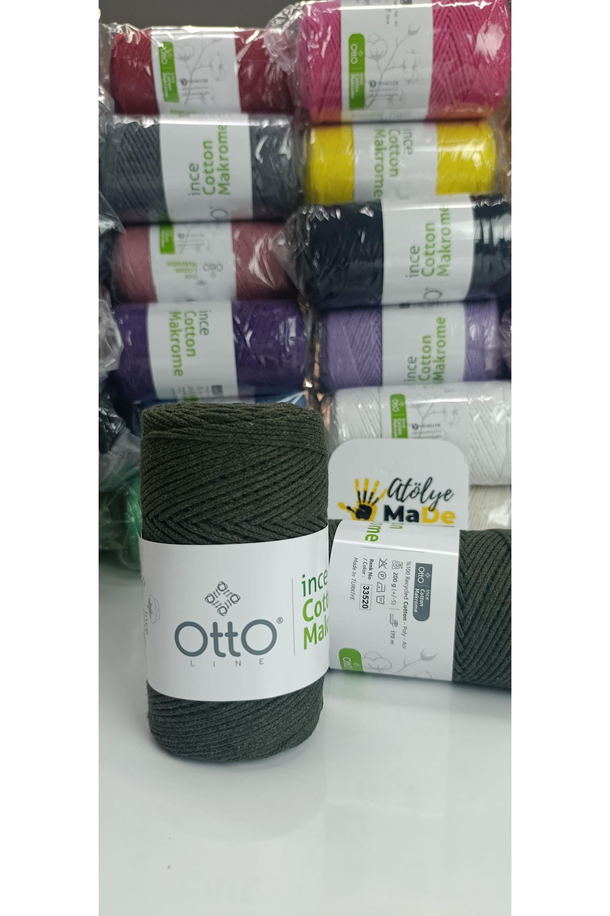 Atölye MaDe otto İnce Cotton Makrome No33520 %100 Geri Dönüşümlü Pamuk ...