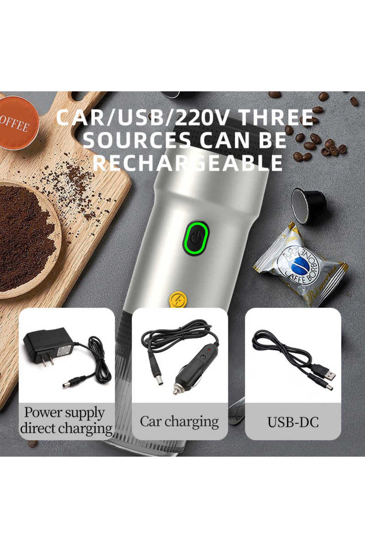 Generic Portable Espresso Coffee Machine - Rechargeable Electric ...