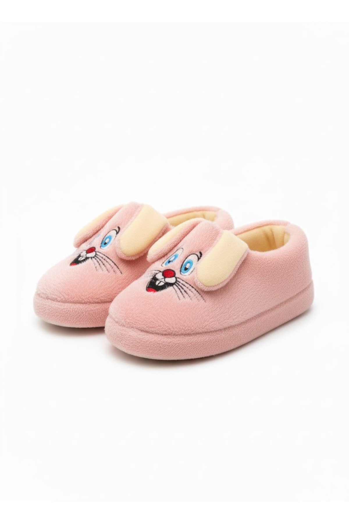 Babillo Kids Clothing Store Kız Çocuk Pembe Peluş Tavşan Figürlü Cırt ...