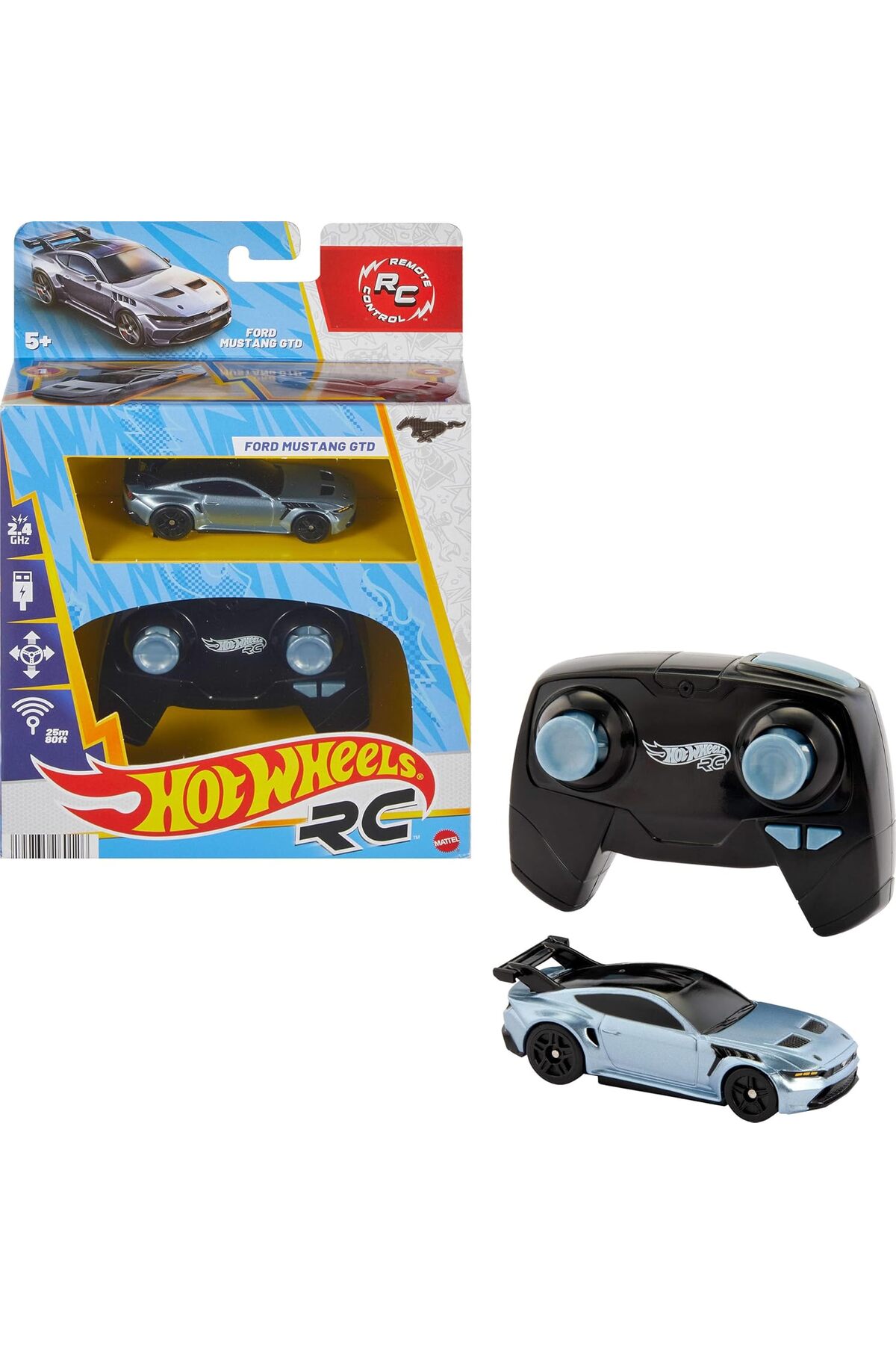HOT WHEELS Ford Mustang GTD Remote Control Car 1:64 Scale- Trendyol