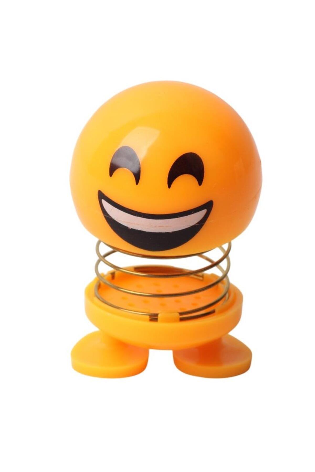 e-life shop Kahkaha Atan Emoji Smile Zıp Zıp Kafa 8 cm Araba Torpido ...