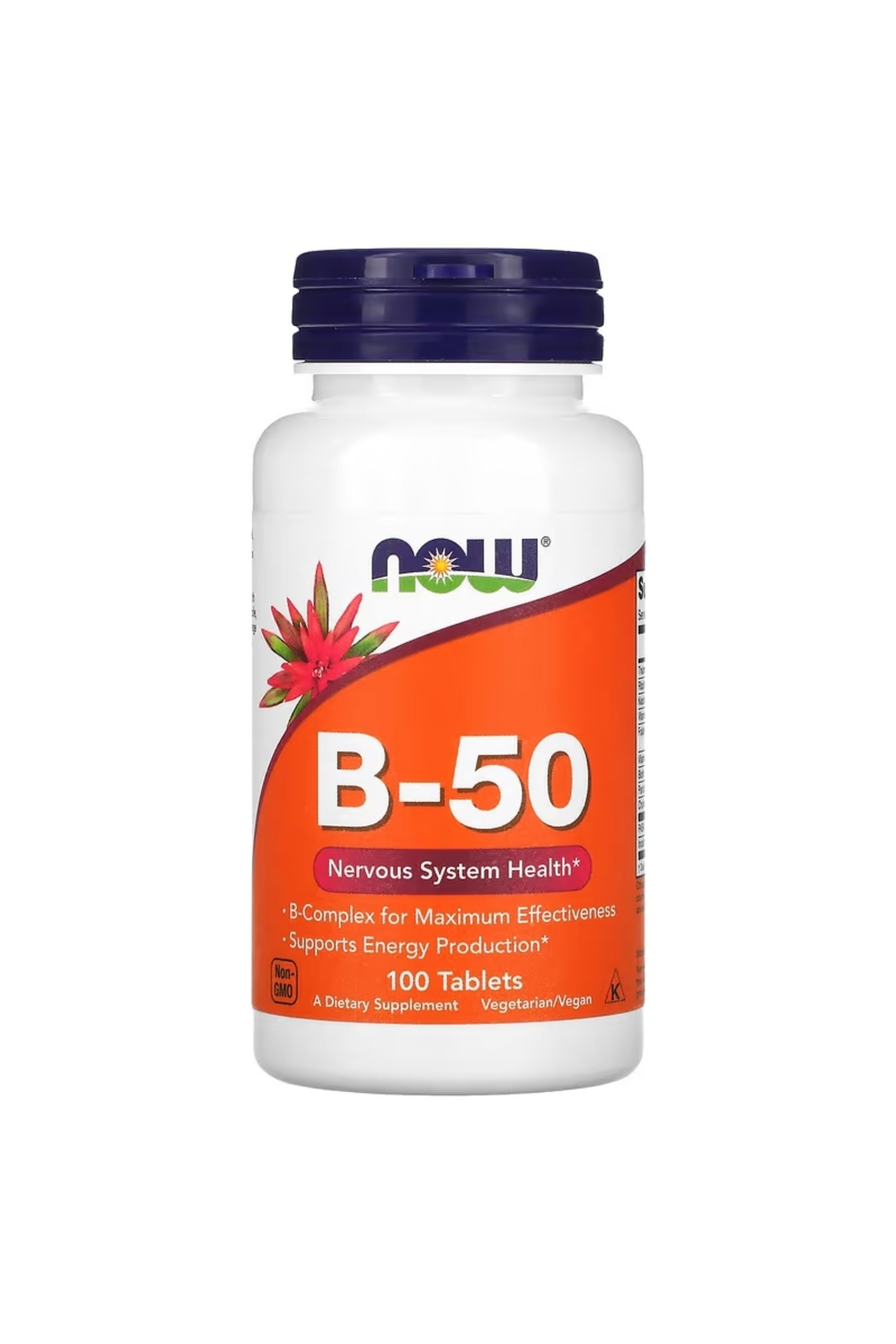 Now Foods B-50 Choline İnositol Paba Nervous System Health 100 Tablet ...
