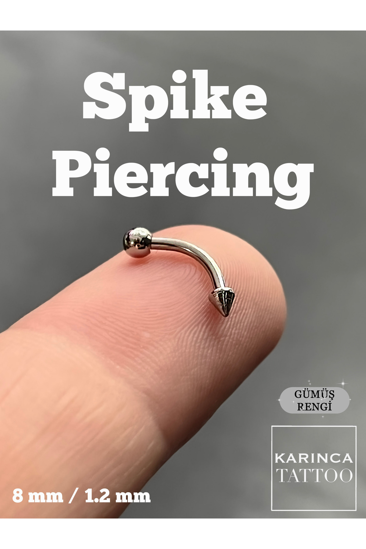 Karınca Piercing Spike Kaş Piercing Rook Helix Conch Snug Daith Smiley ...
