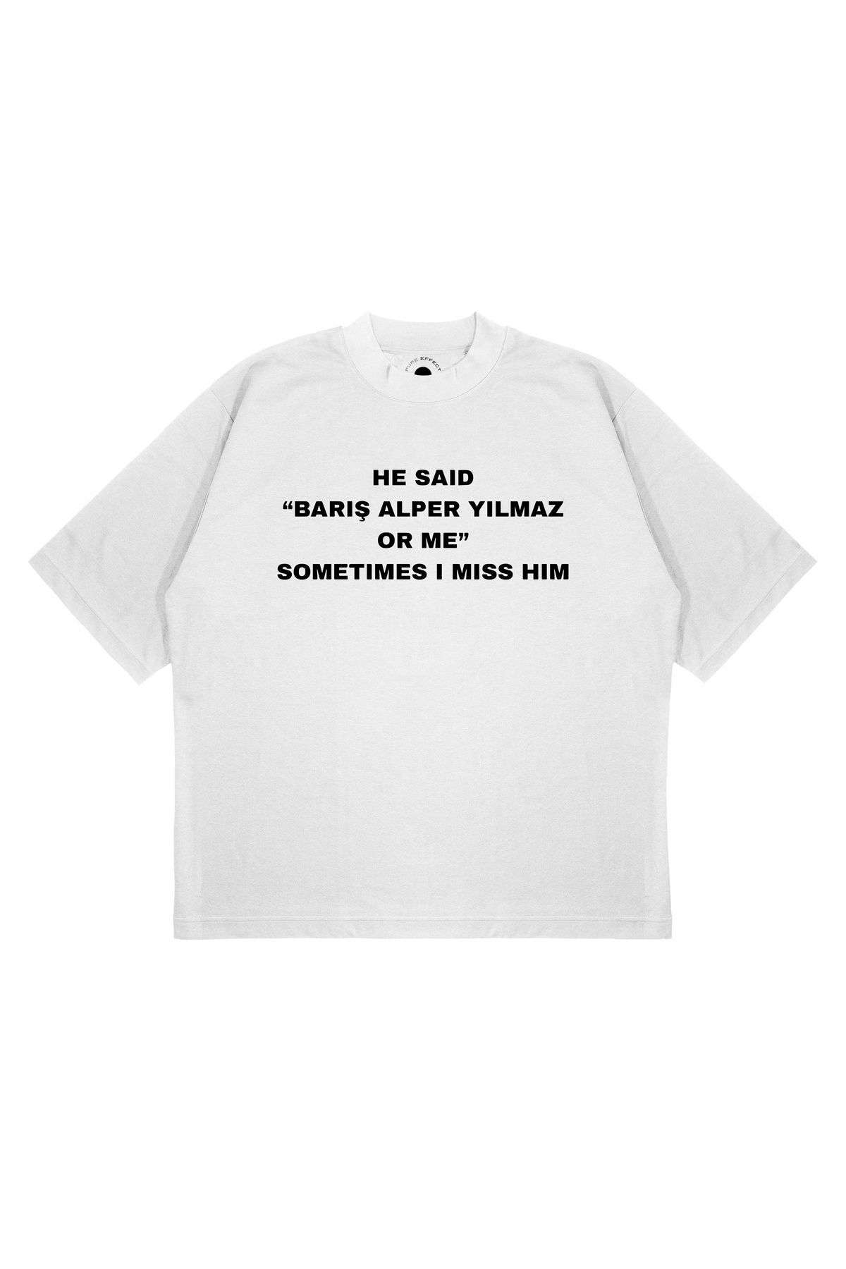 PURE EFFECT Unisex Oversize BARIŞ ALPER YILMAZ Baskılı Boxy Fit Kalın ...