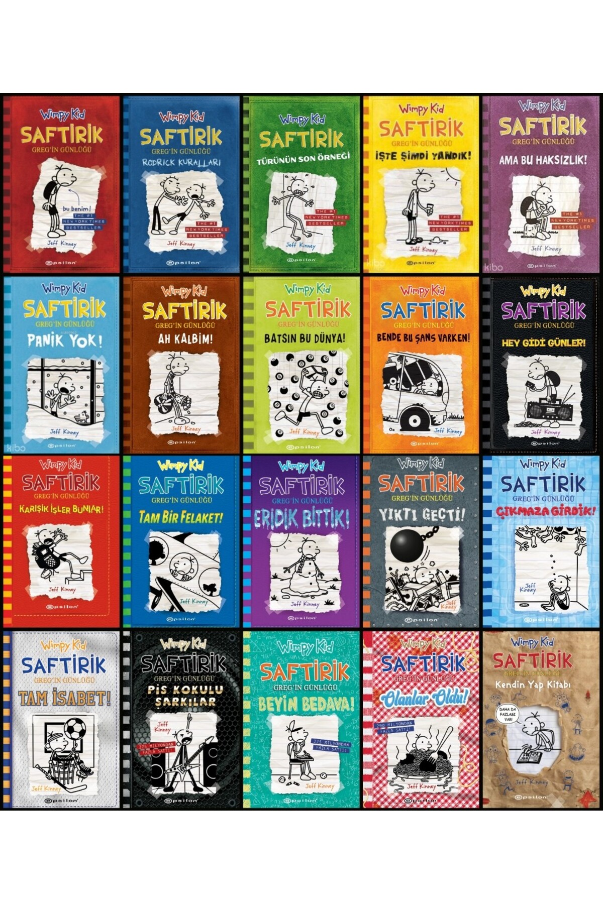 Epsilon Yayınevi Saftirik Greg 'in Günlüğü Ciltli 20 Kitap Takım Wimpy ...