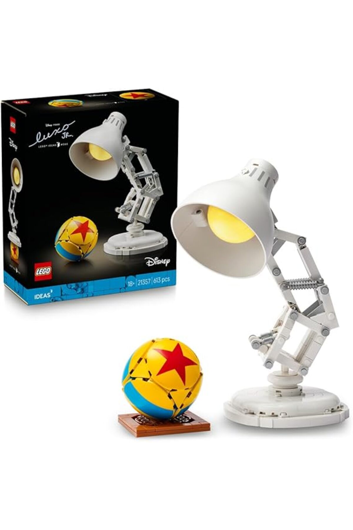 LEGO Ideas Disney Pixar Luxo Jr. Lamp Building Set for Adults (21357 ...
