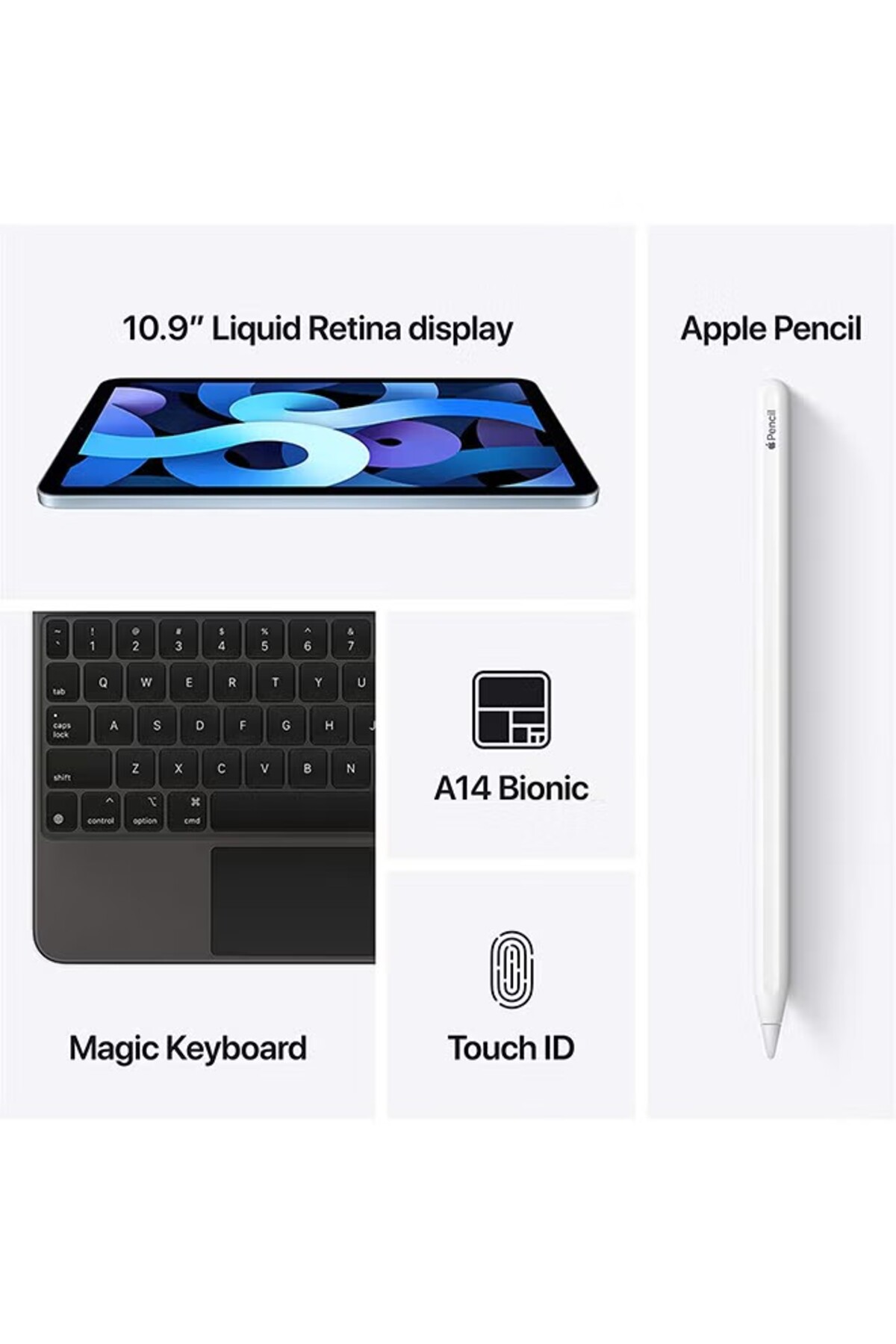 Apple iPad Air 2020 (4th Generation) 10.9-inch 64GB WiFi Space Gray ...