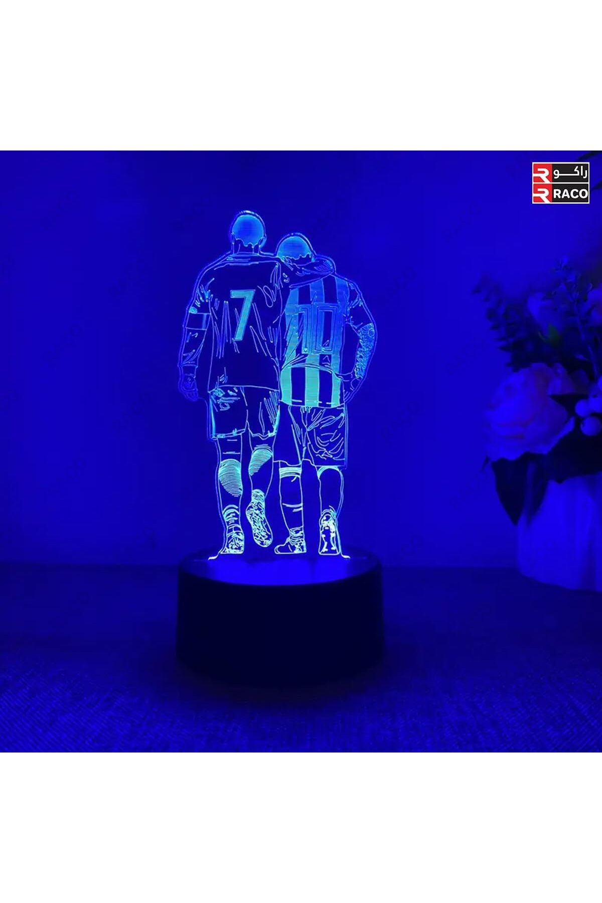 Raco Cristiano Ronaldo & Messi 3D Night LED Light Lamp, Touch-Activated ...