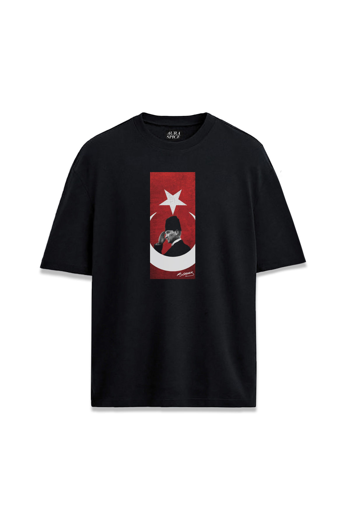 Darkia Tricou unisex cu design steagul turcesc Mustafa Kemal Atatürk cu ...