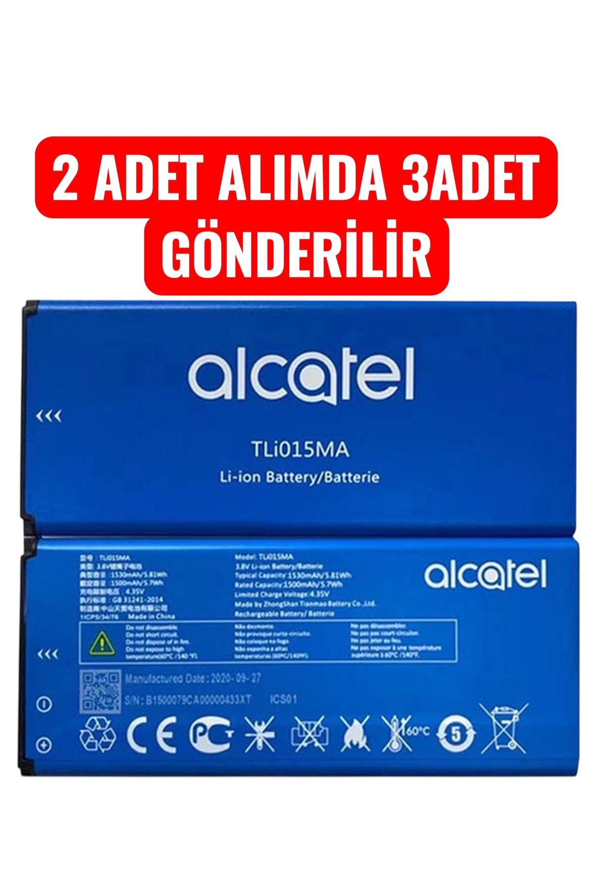 indirimplus Alcatel One Touch Pixi 4 Tli015MA Batarya (2025 Üretim) Ot ...