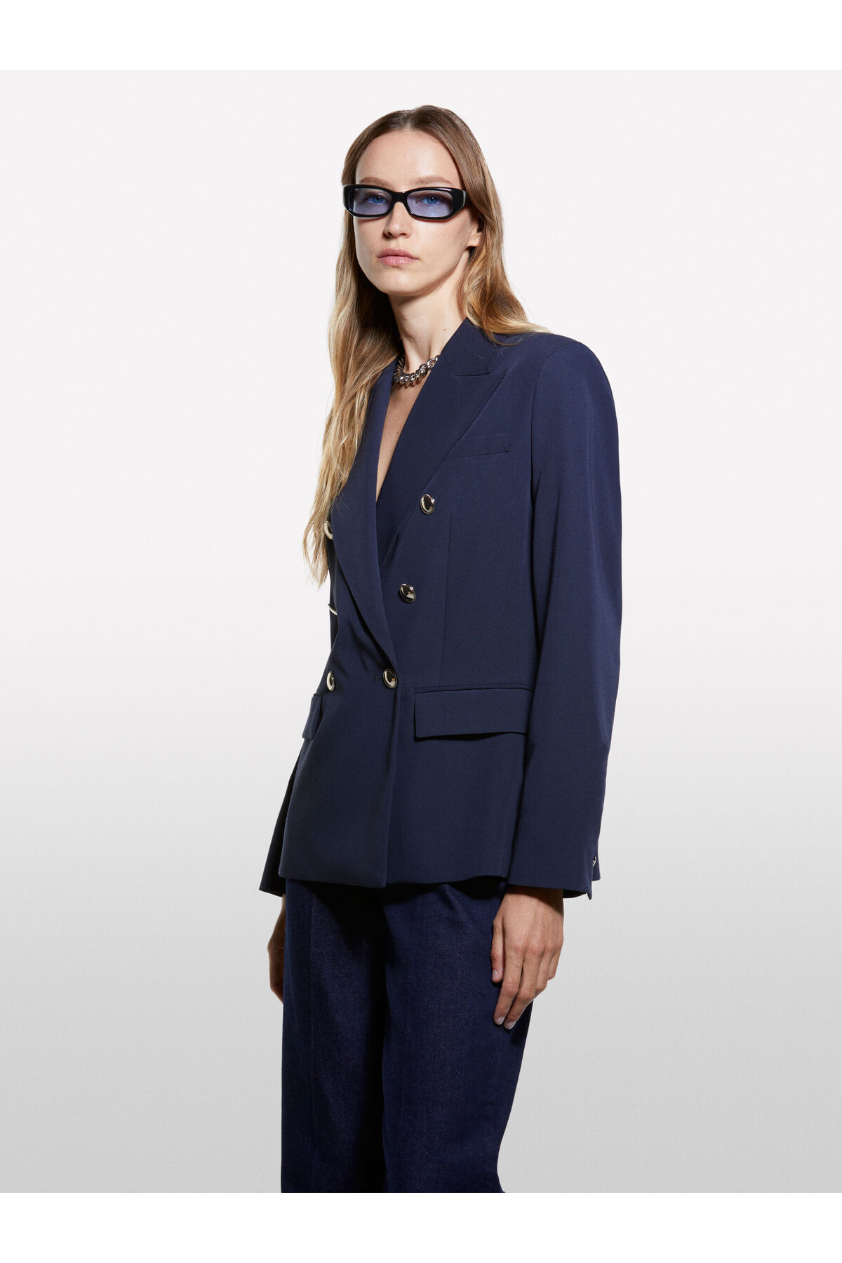 Sisley Kadın Viskoz Karışımlı Düğme Detaylı Blazer Ceket 325A2KVXLW037 ...