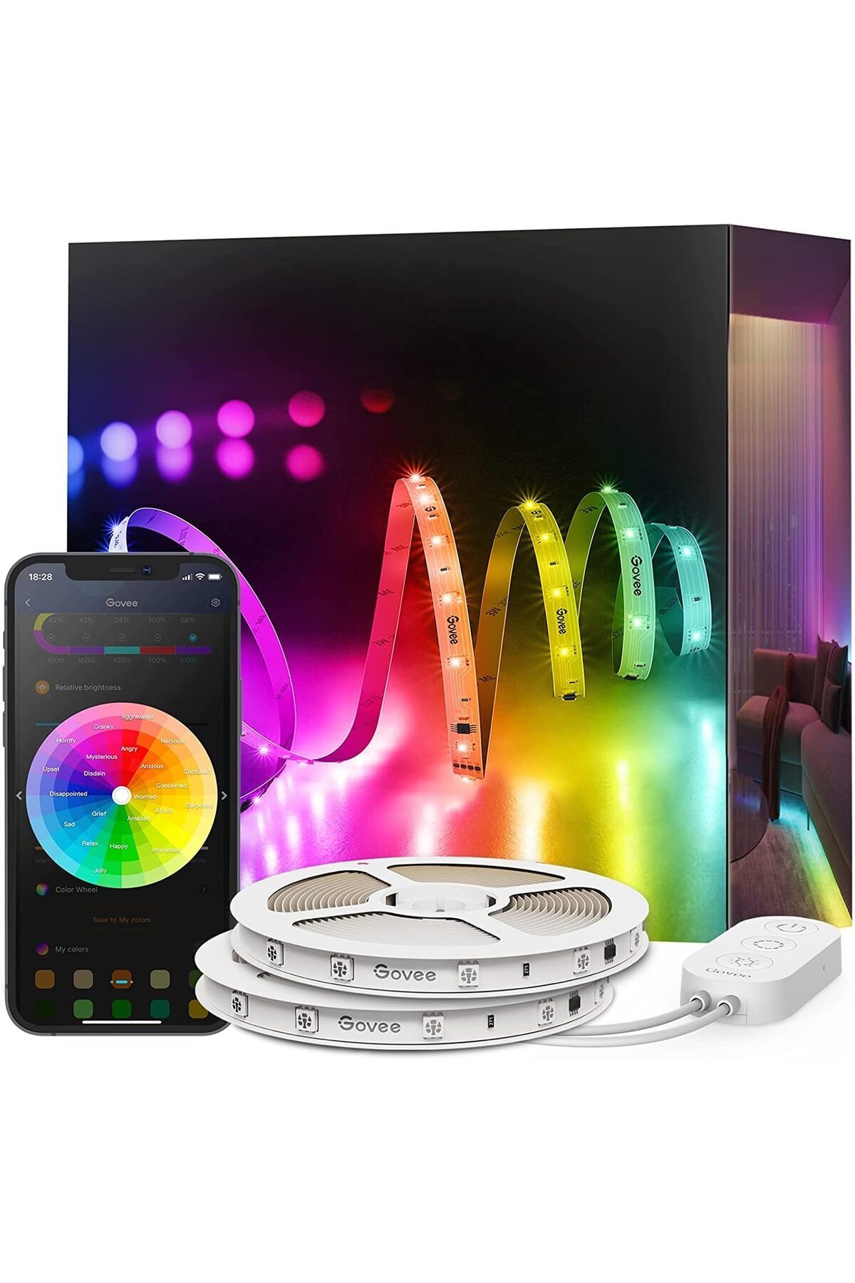 Govee 30m RGBIC LED Strip Lights, Smart LED Lights Work with Alexa and ...