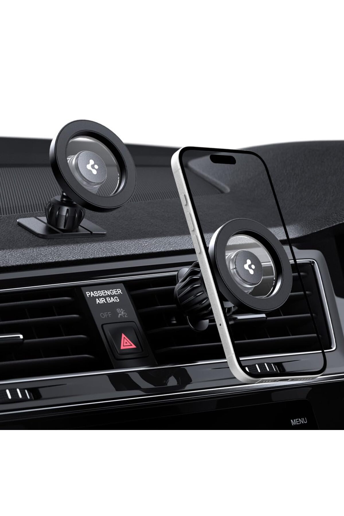 Spigen MagSafe Araç içi Telefon Tutucu 2in1 Air Vent & Dashboard (Ön ...