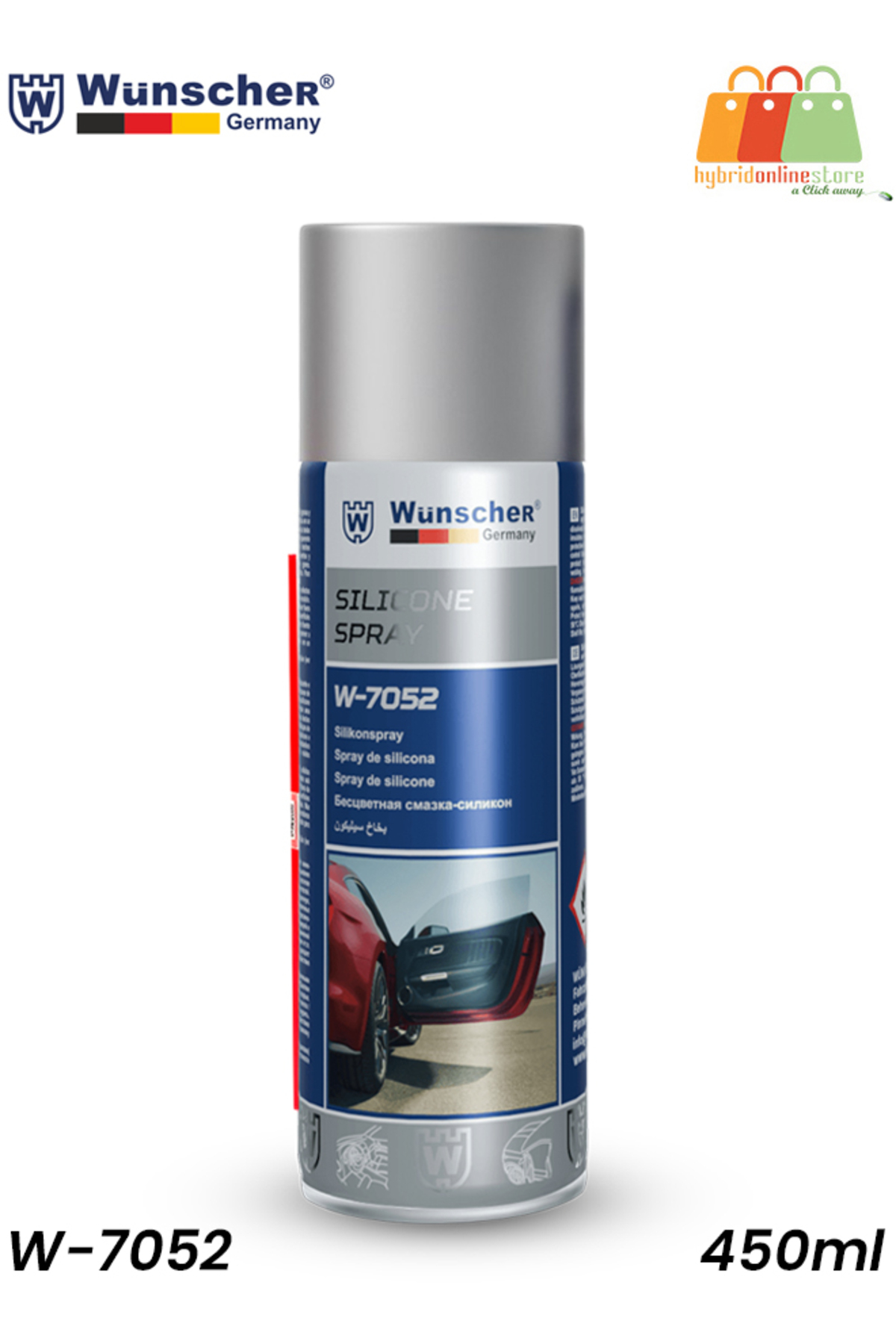 Wunscher Germany Silicone Spray W-7052 – 450ml Multi-Purpose Lubricant ...