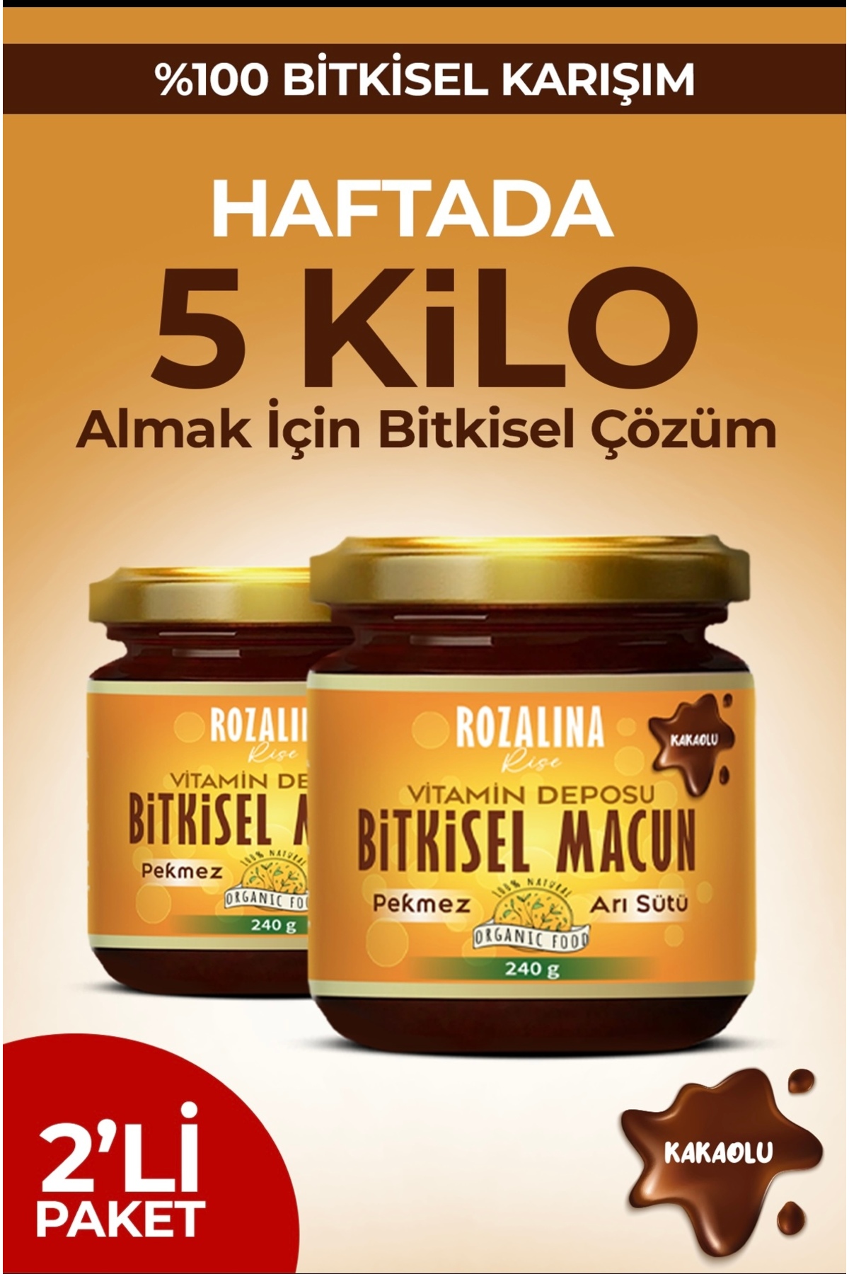 Rozalina Rise Kakaolu Pekmez iştah acıcı1 kilo aldırıcı1, Arı Sütü Bal ...