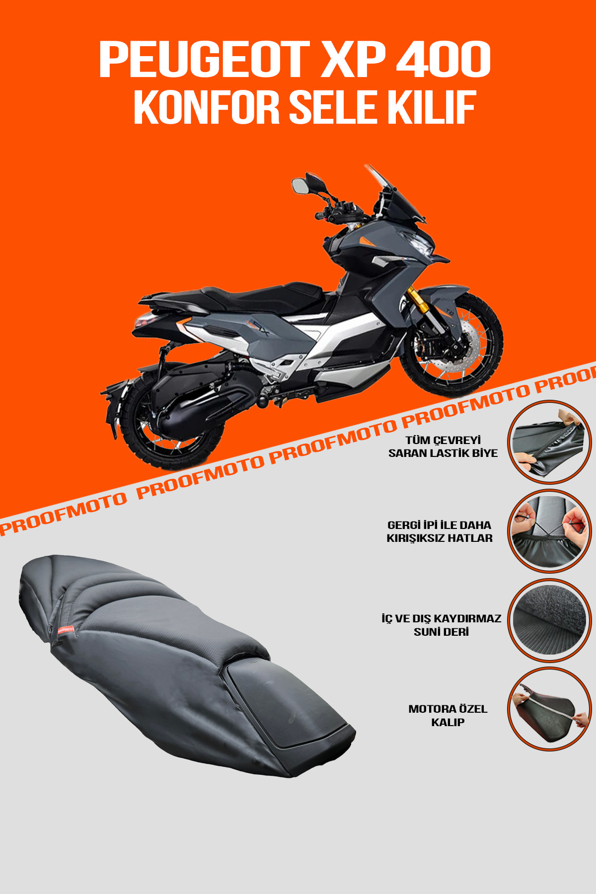 PROOFMOTO PEUGEOT XP 400, XP400 Konfor Sele Kılıfı - Fiyatı, Yorumları
