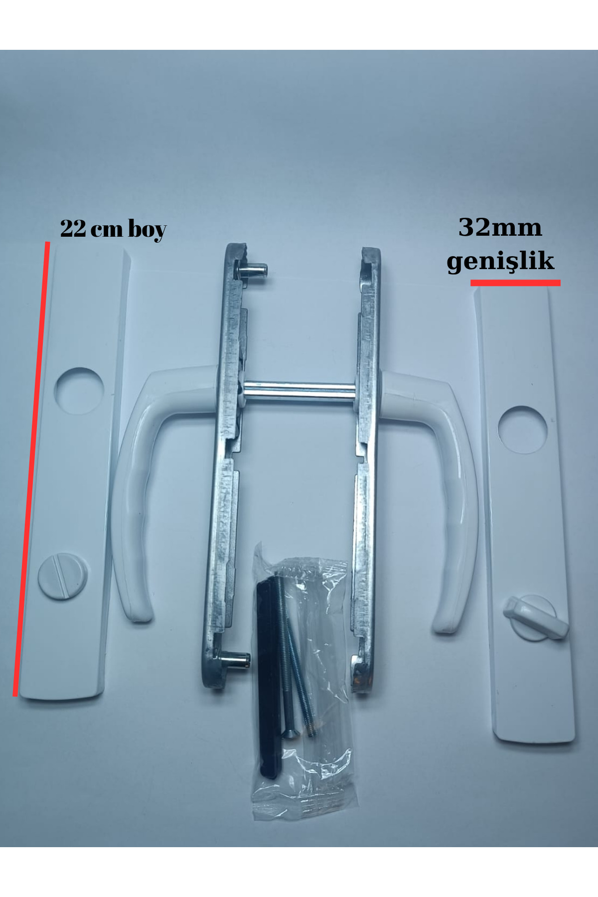 ZEYMEN HIRDAVAT pvc plastik banyo balko wc tuvalet kapı kolu beyaz ...