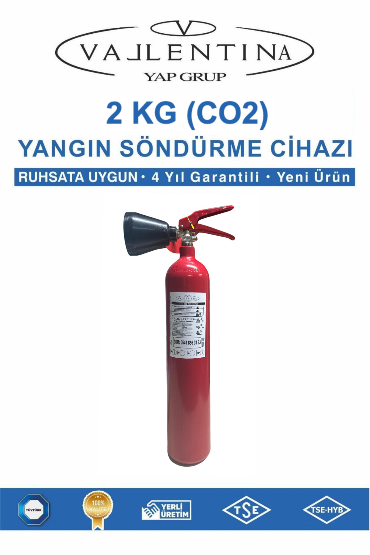 VALLENTİNA 2 KG(CO2) KARBONDİOKSİTLİ YANGIN SÖNDÜRME CİHAZI - Fiyatı ...