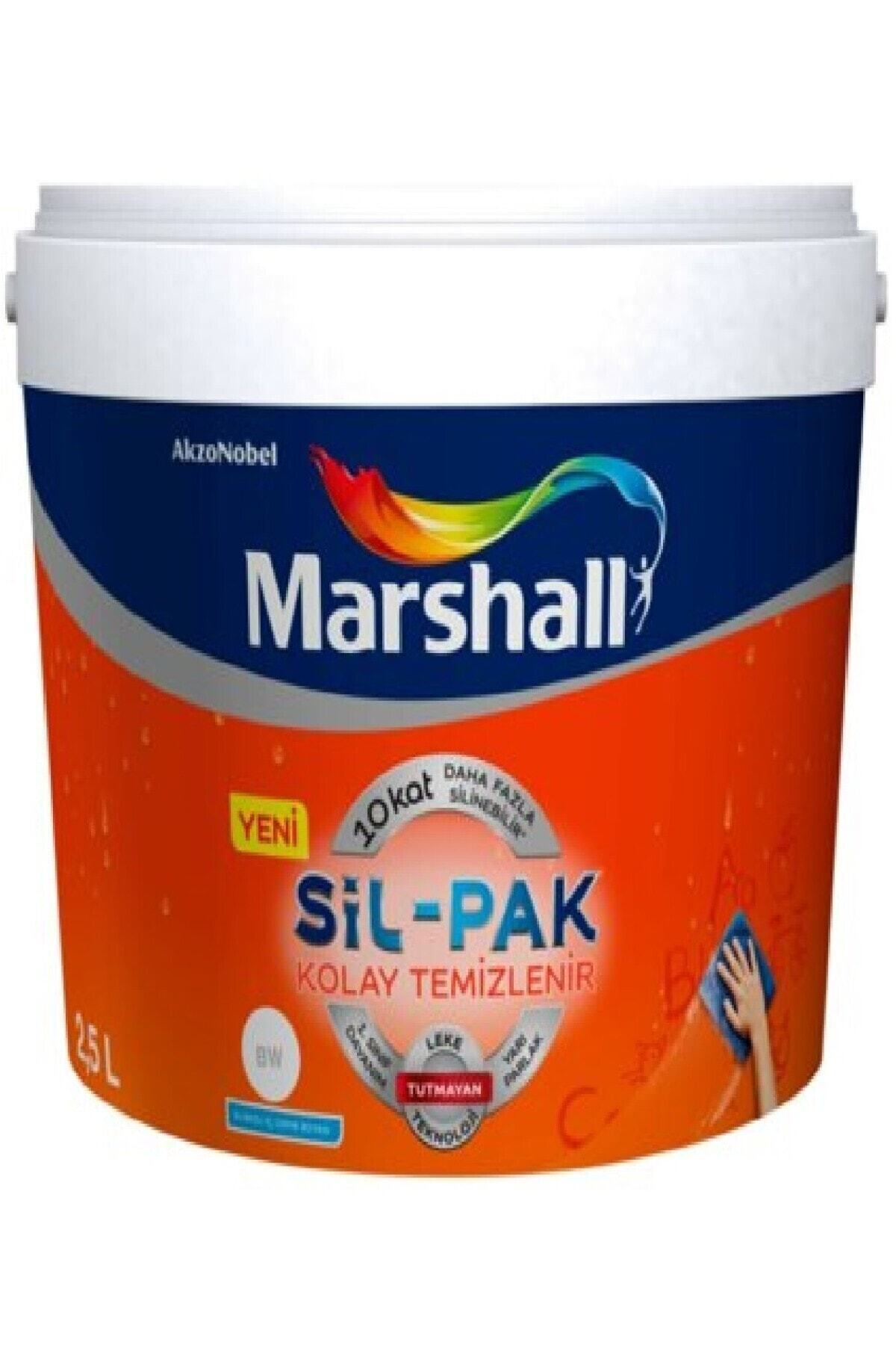 Marshall Sil-Pak Silikonlu Silinebilir Yarı Mat İç Cephe Duvar Boyası ...