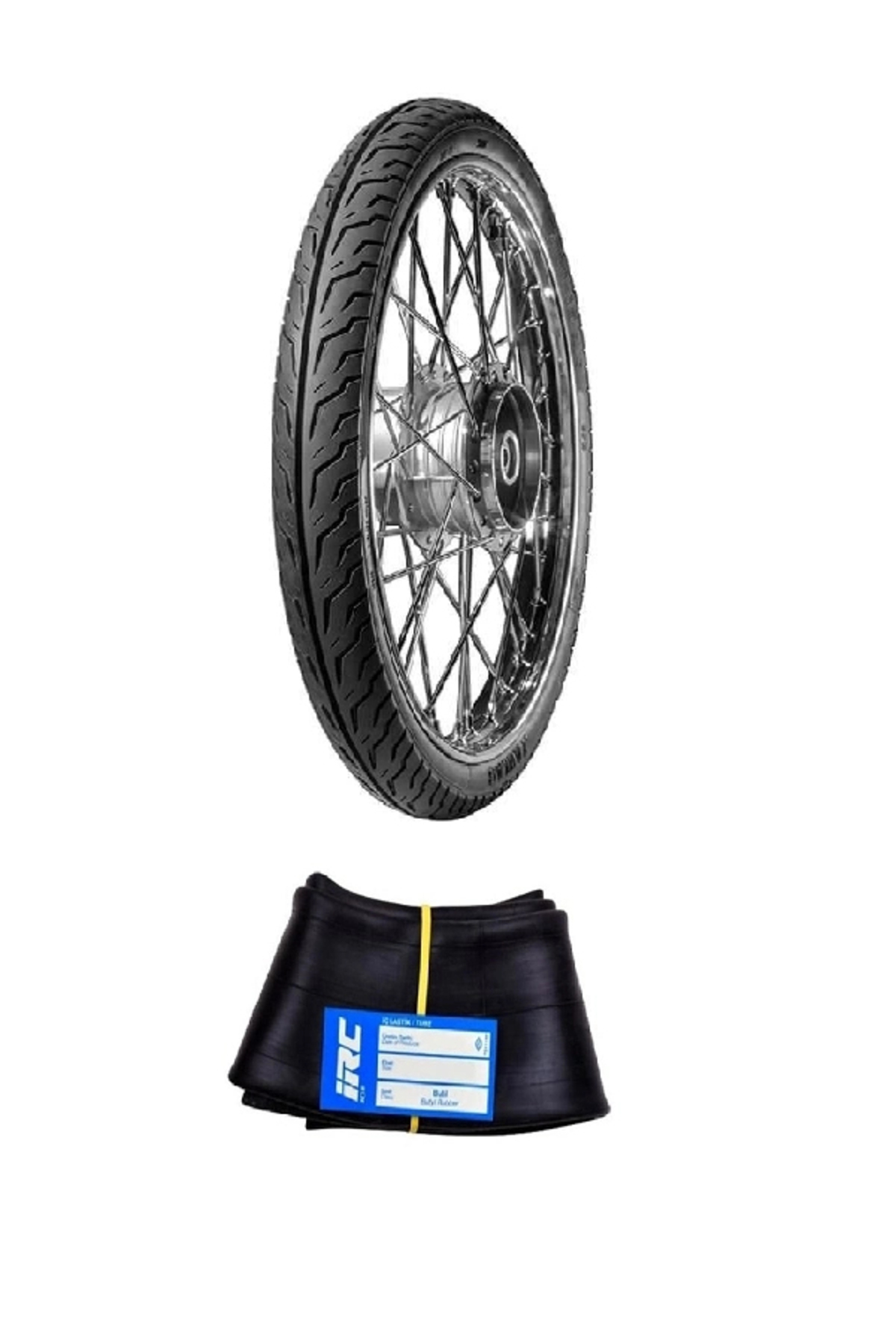 IRC 18 Jant 50/100-18 Tube Type F (Ön) MB-37 Motosiklet Dış Lastiği + 2 ...