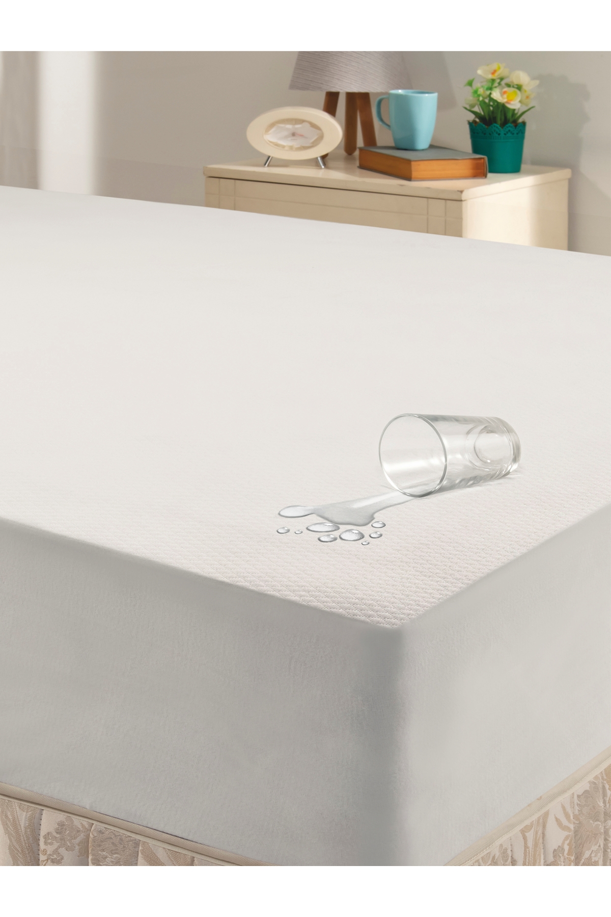 YKP HOME %100 Sıvı Geçirmez Mikrofiber Yatak Alezi Tam Geçmeli Lastikli ...