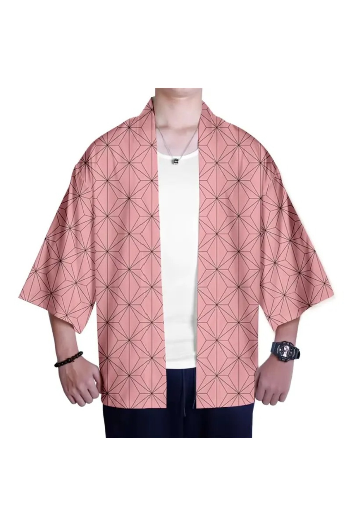 FG KONNİCHİWA Anime Demon Slayer Kimetsu No Yaiba Zenitsu Unisex Kimono ...