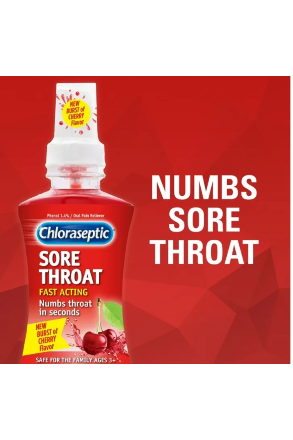 Act Chloraseptic Sore Throat Fast Actıng Numbs Throat in Seconds Cherry ...