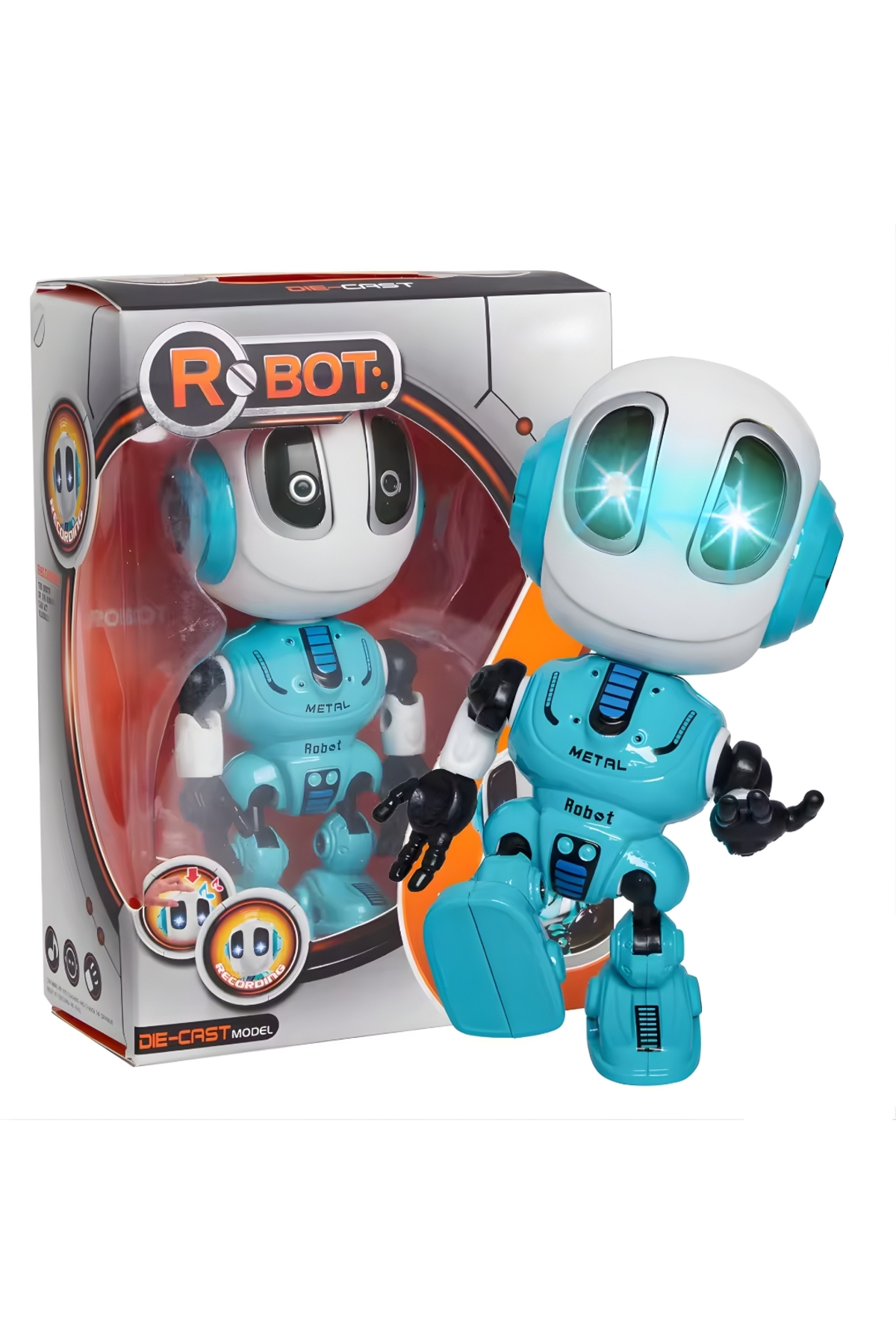 KentOyuncaK Minik Robot Ses Tekrar Edebilen Die-Cast Oyuncak - Mavi ...