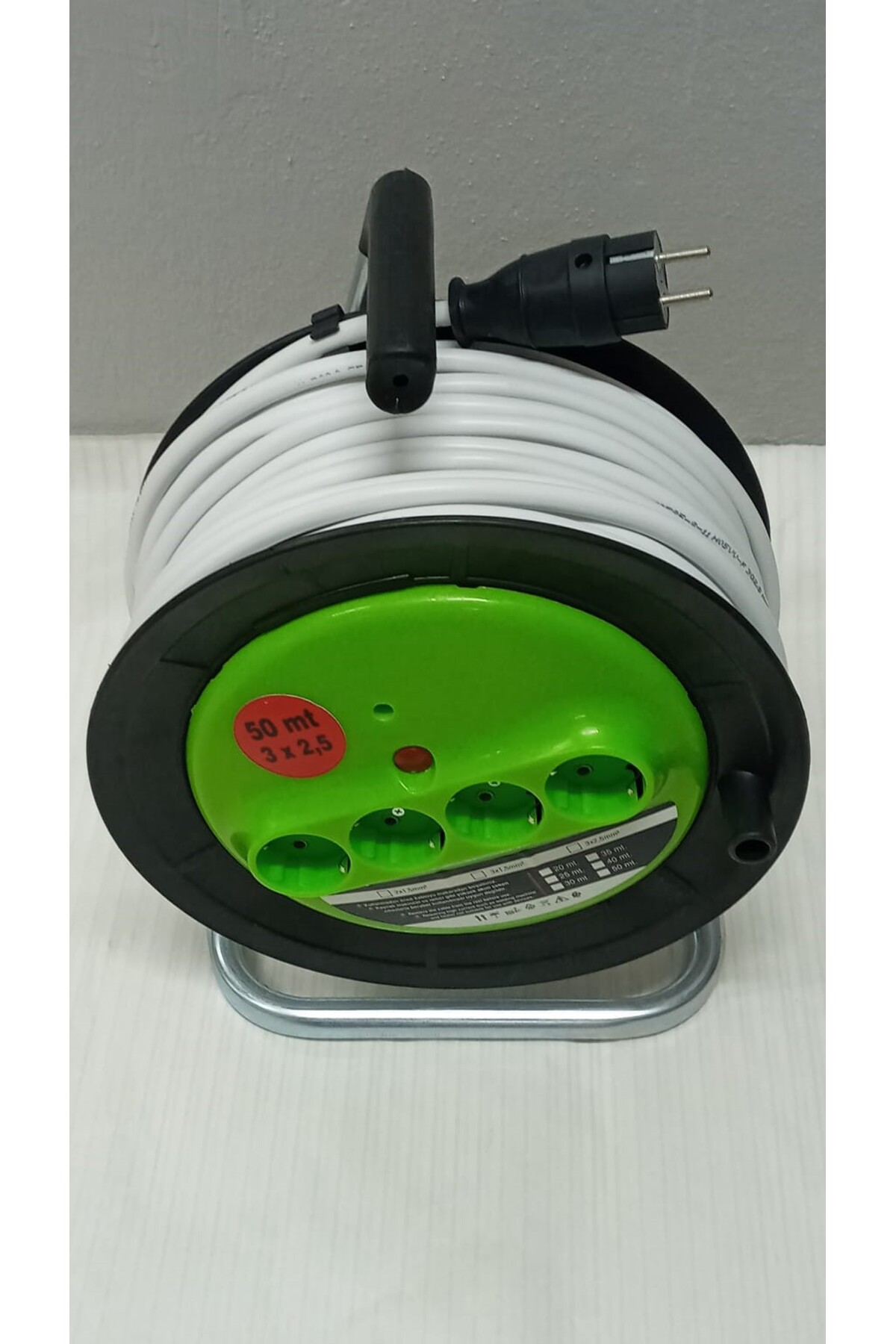 Arc 50 Metre 3x2.5 mm %100 Tam Bakır Makaralı Uzatma Kablosu % 100 Tam ...