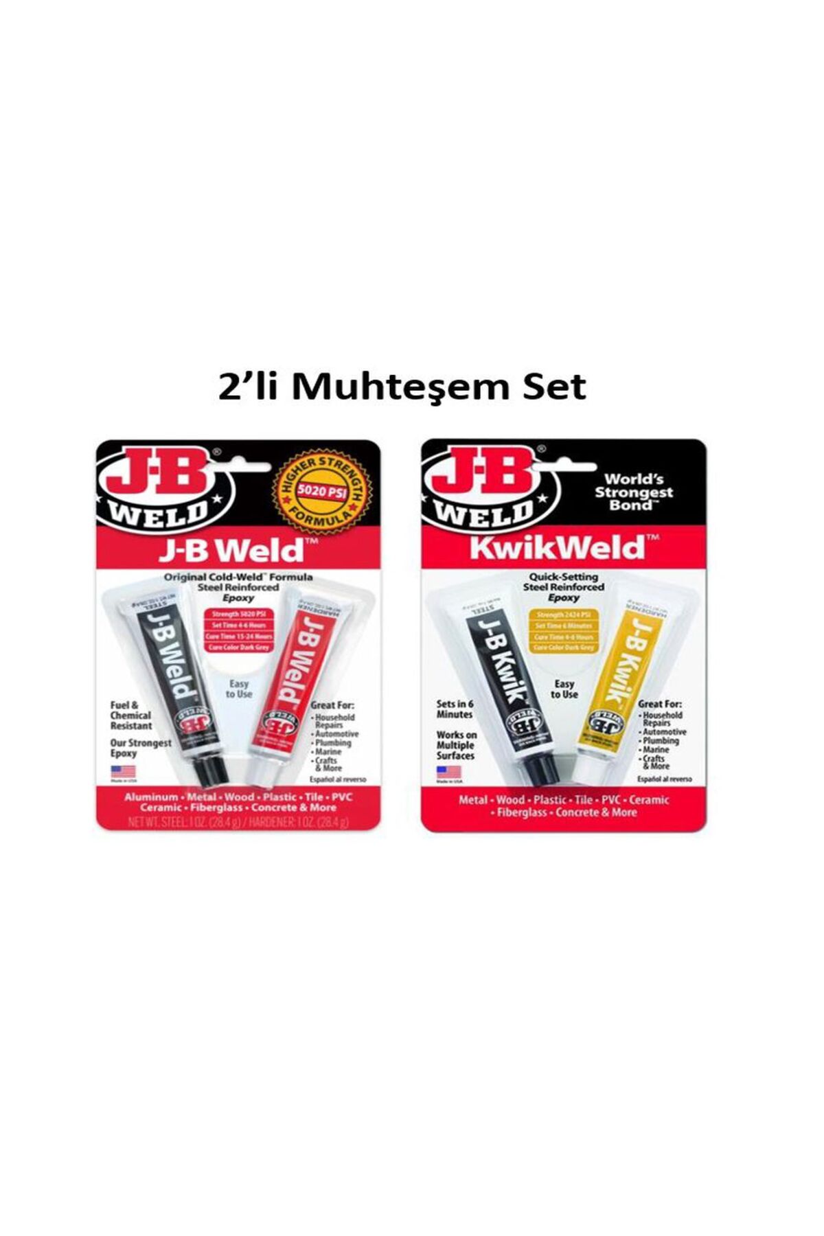 JB Weld Adhesive Weld -JB Weld Kwik Weld - Çiftli Etkili Güçlü Hızlı ...
