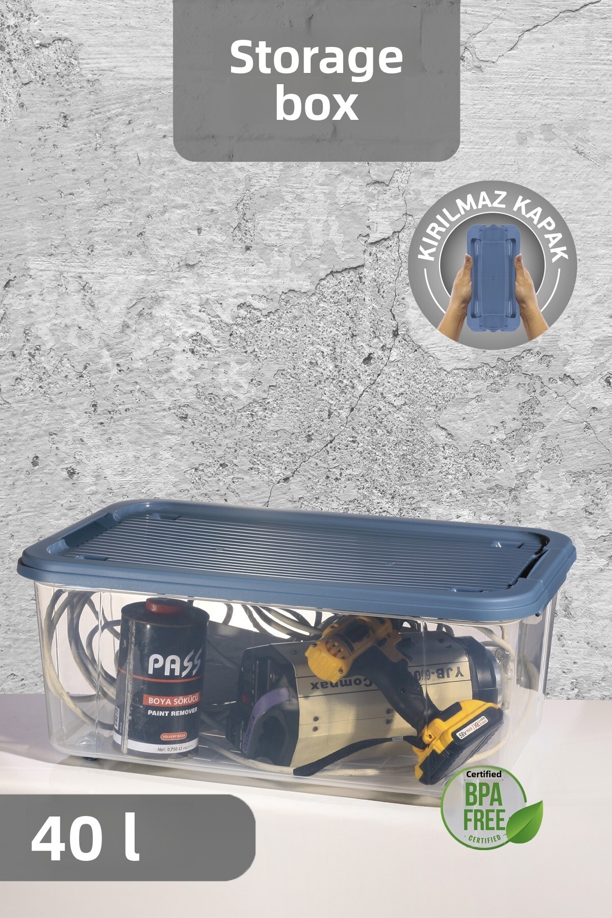 MOİ 40 Lt Wheeled Storage Container - Multi-Purpose Organizer with ...
