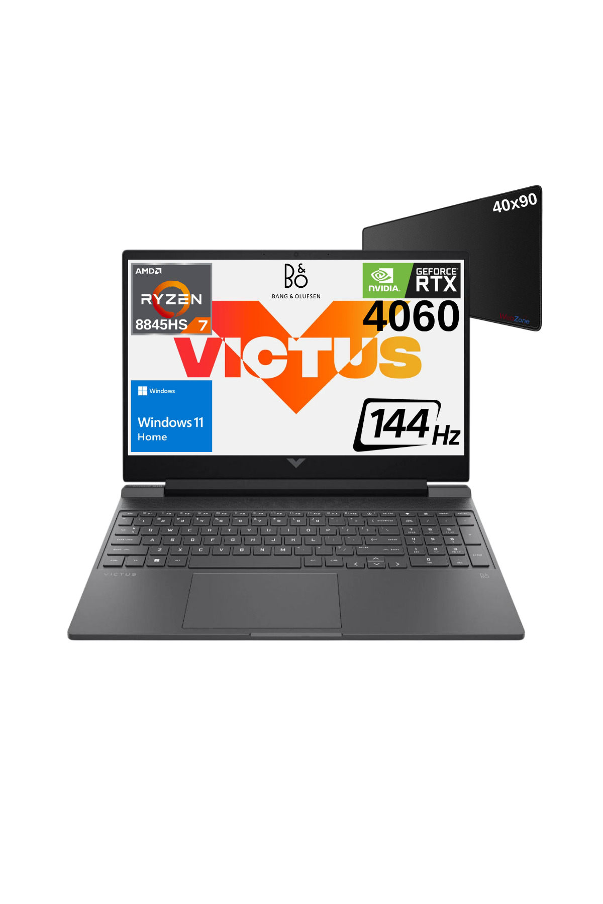 HP Victus AMD Ryzen 7-8845HS 32GB 2TB SSD RTX4060 15.6" FHD 144Hz Win11 ...