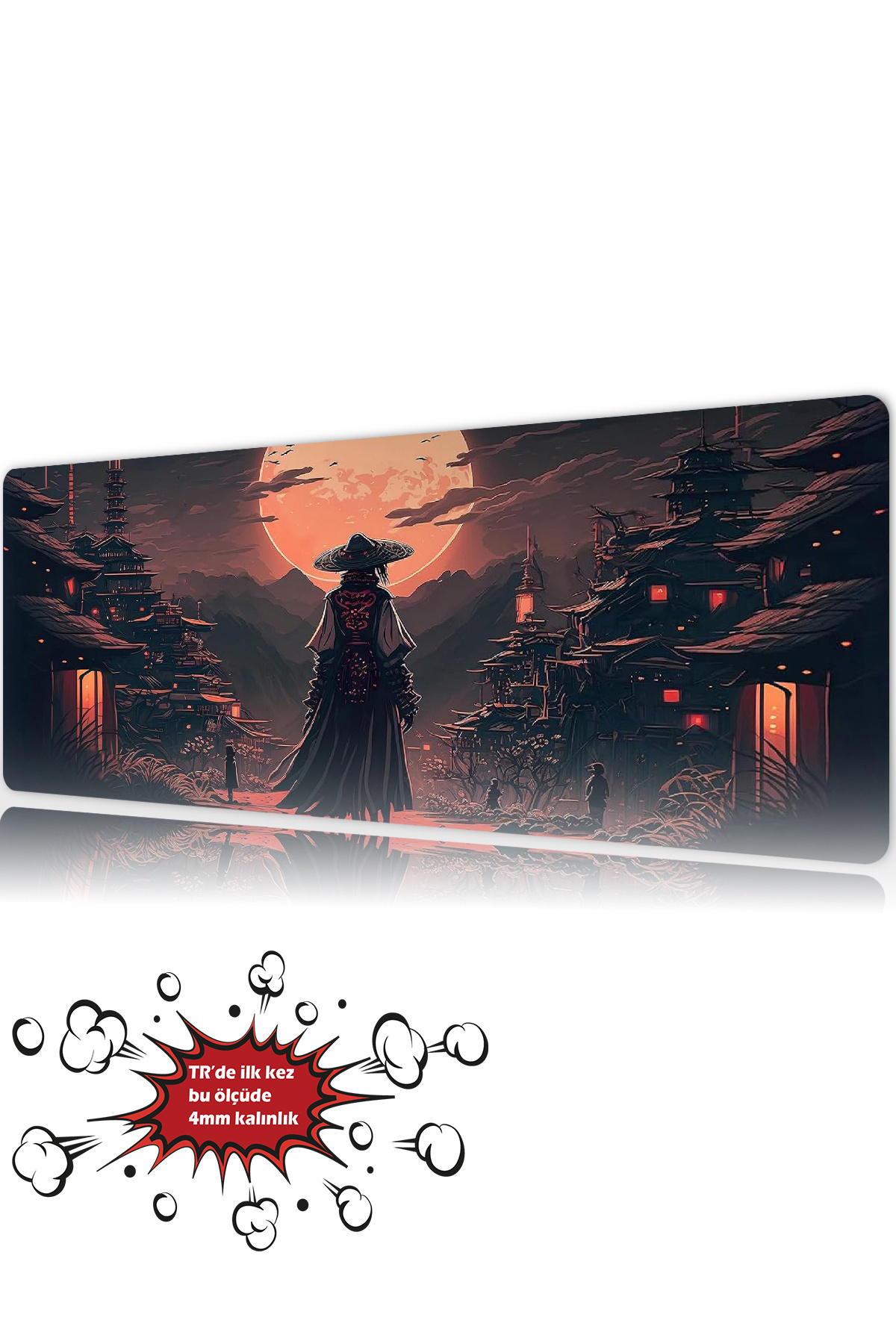 urzuva Moonlit Ronin 90x40 4MM Kalınlık Premium Gaming oyuncu mousepad ...